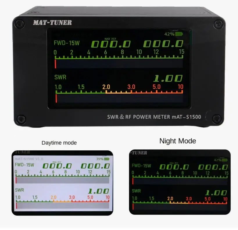 mAT-S1500-1500W1-8-54MHz-SWR-Power-Meter-For-HF-Shortwave-Radio-Digital ...