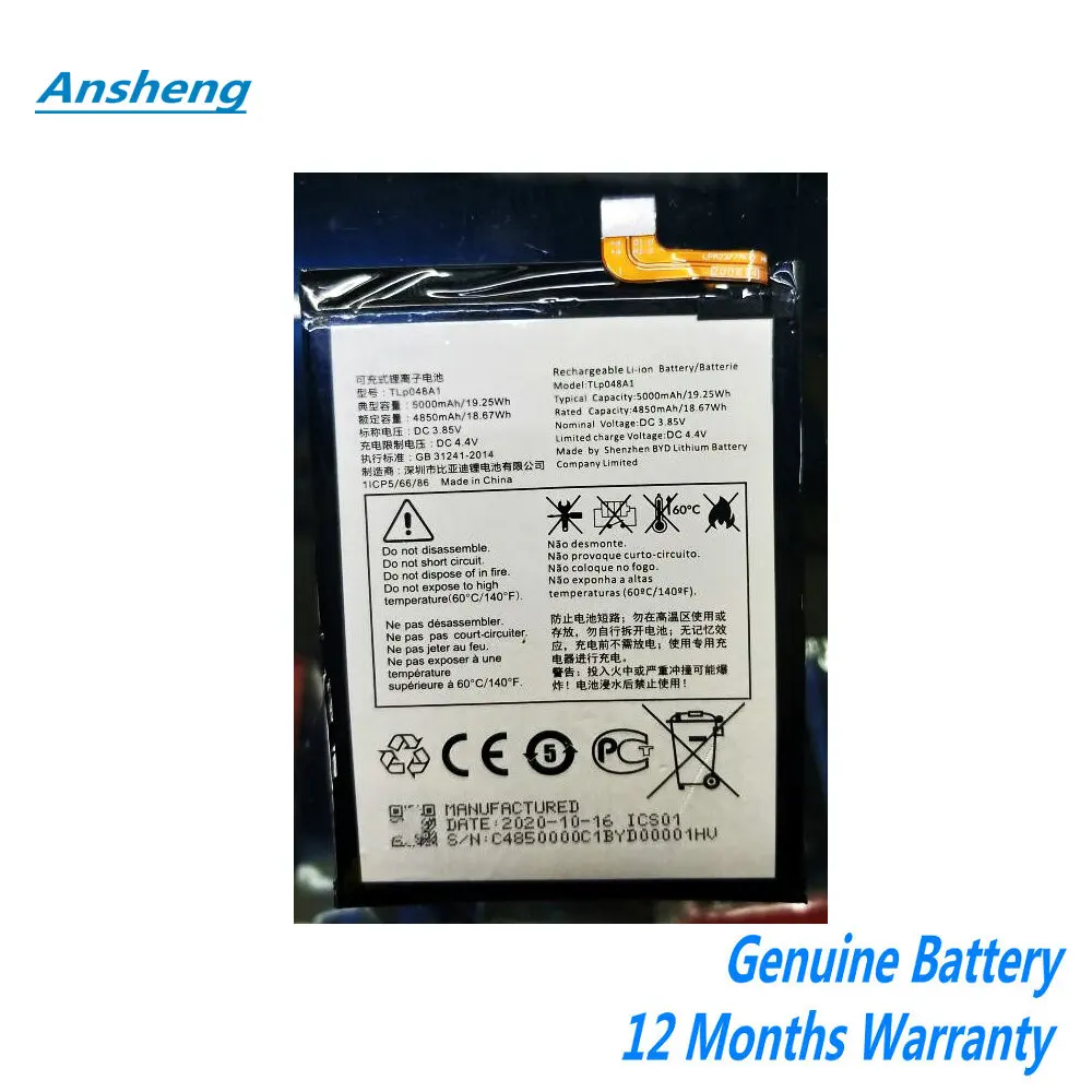 Original-5000mAh-TLp048A1-TLp048A7-Battery-For-Alcatel-TCL-20-SE-T671H ...