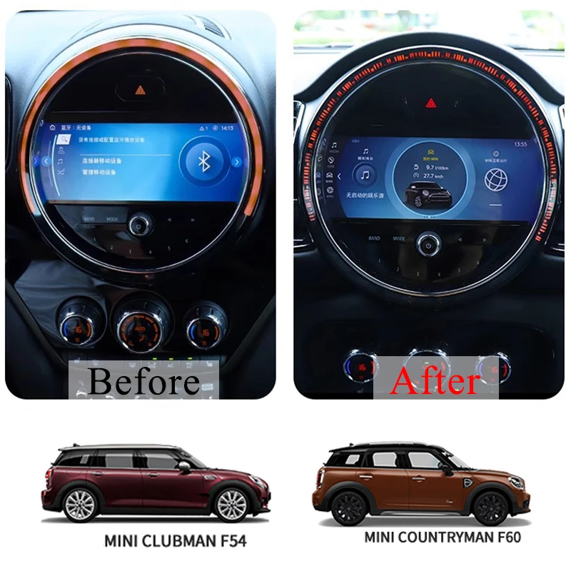 6.5 8.8 Inches Central Control Screen Decoration Circle Navigation ...