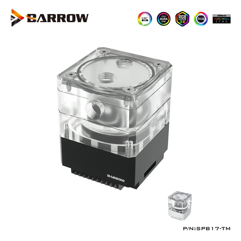Barrow-ITX-A4-MIni-Case-Water-Cooling-Build-Pump-Res-Combo-Reservoir ...