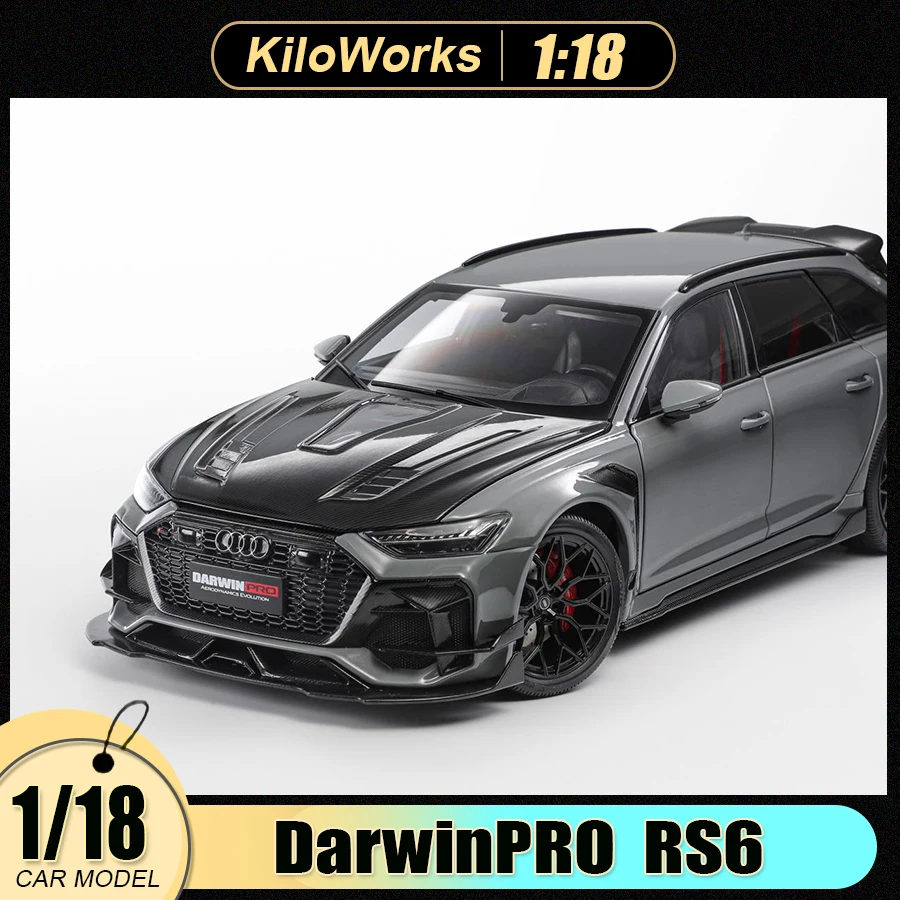KiloWorks 1:18 DarwinPRO RS6 Alloy Full-Opening Aolly car model Metal ...