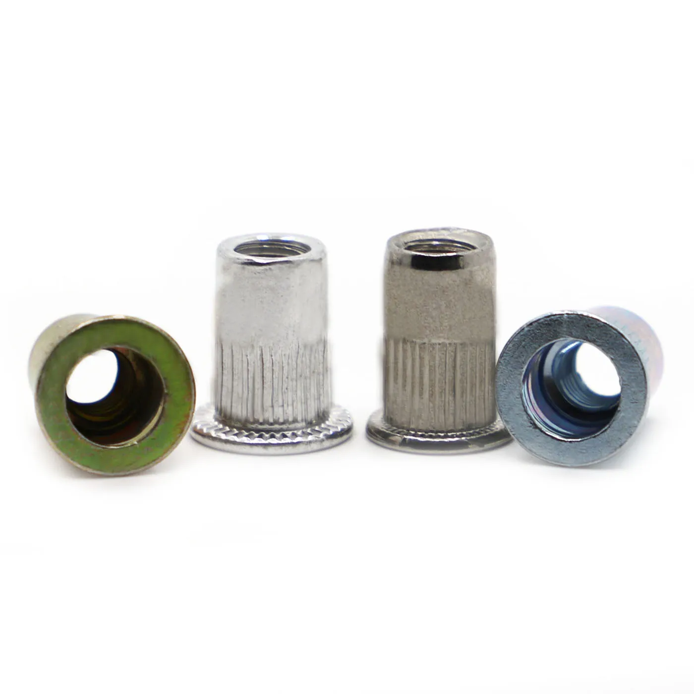 Tuercas de remache roscadas de cabeza plana, tuerca de remache de acero ...