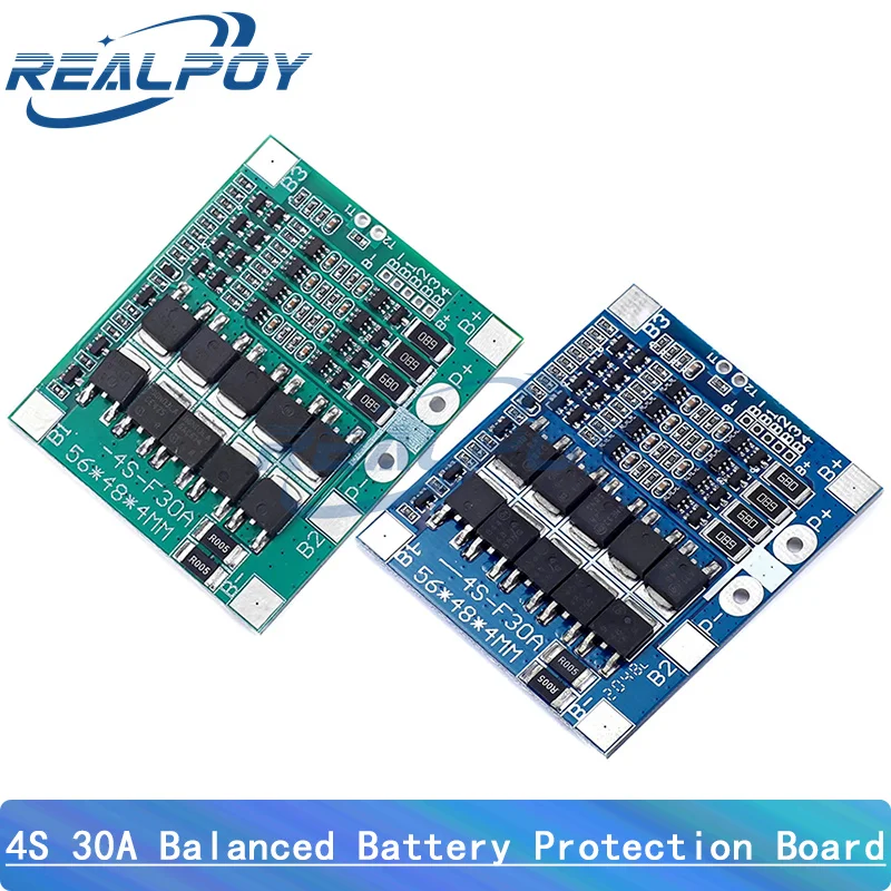 BMS 4S 30A 14.4V Balancer PCB 18650 Lipo Li-ion Lithium Battery ...
