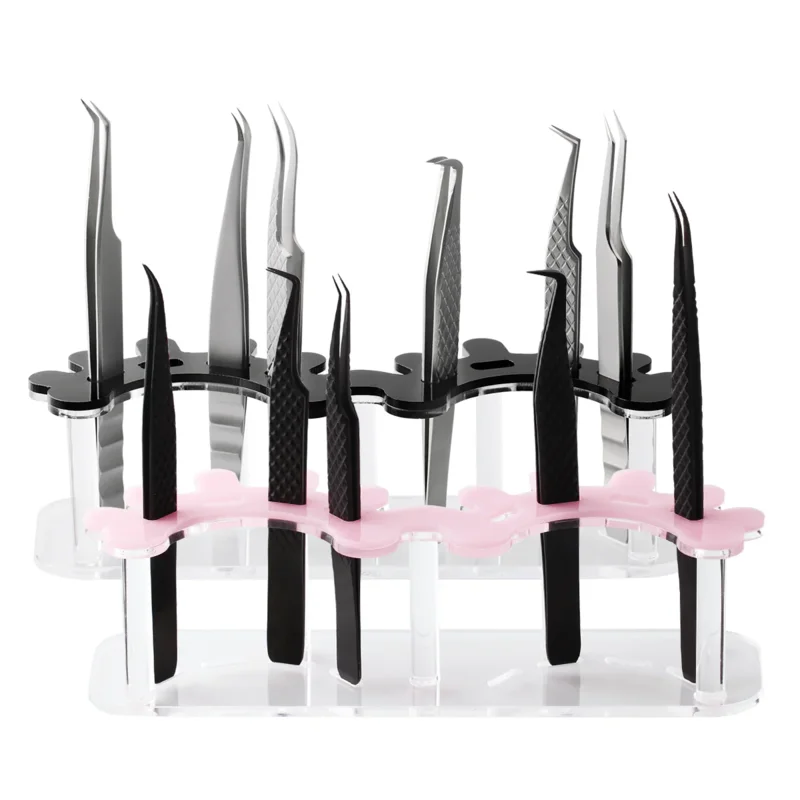 Acrylic Eyelash Tweezer Storage Holder Stand 8 Holes Convenient ...