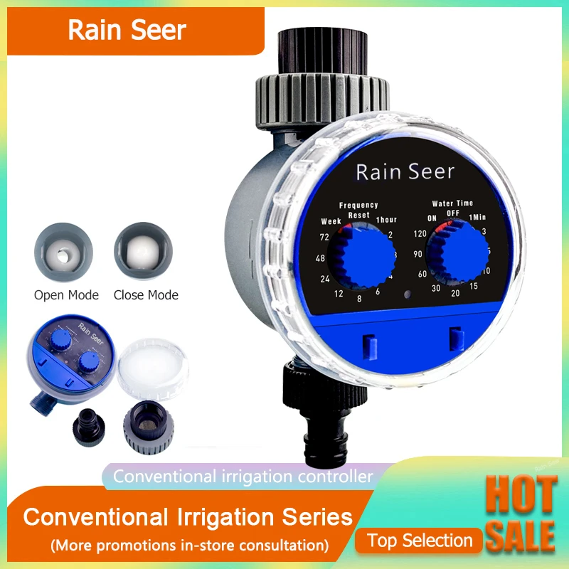 Rain Seer Double-Dial Water Timer Analogue Irrigation Ball Valve ...