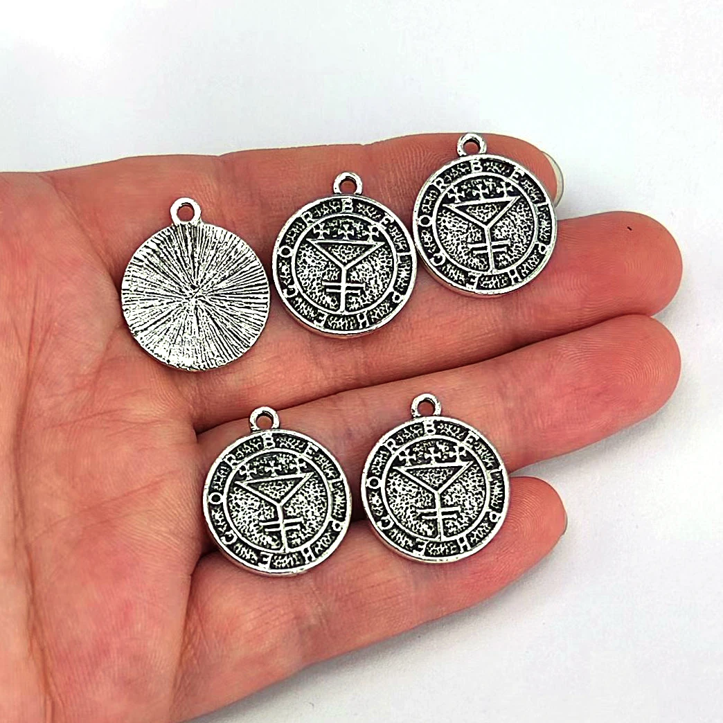 50pcs-Fashion-Sigeal-Sigil-De-Lucifer-Satan-pendant-charm-Asmoday-Lazer ...