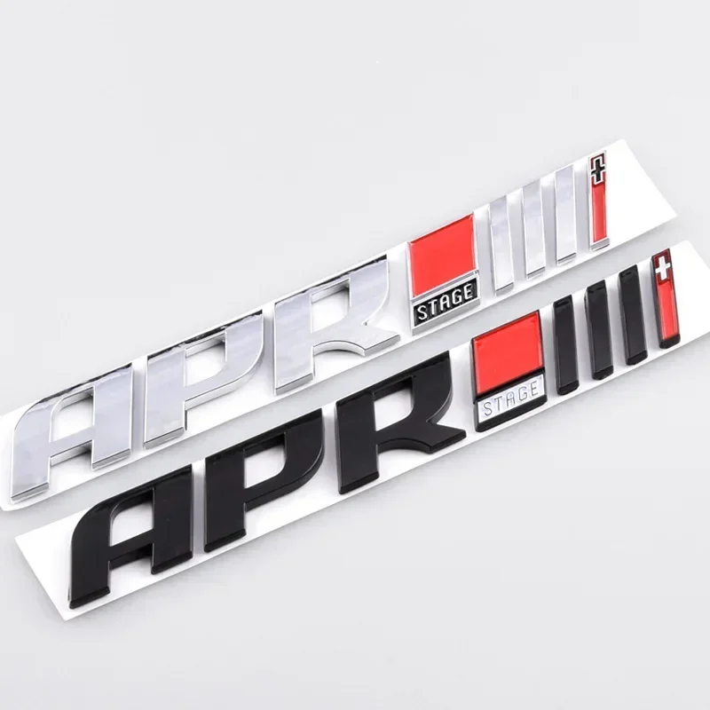 Chrome Black 3D ABS Letters Logo APR Stage III 3+ Rear Trunk Boot Badge ...