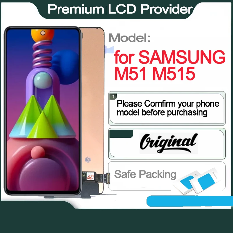 Original AMOLED 6.7'' LCD Replacement for SAMSUNG M51 M515 Touch Screen ...