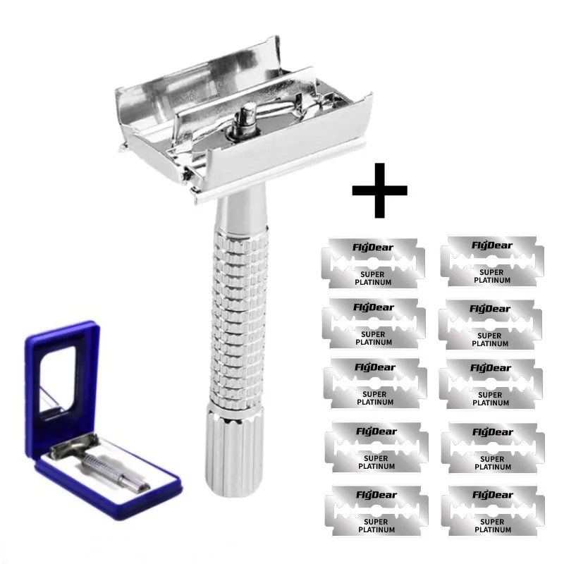 Double-Sided-Safety-Stainless-Steel-Manual-Men-s-Razor-Non-slip-Handle ...