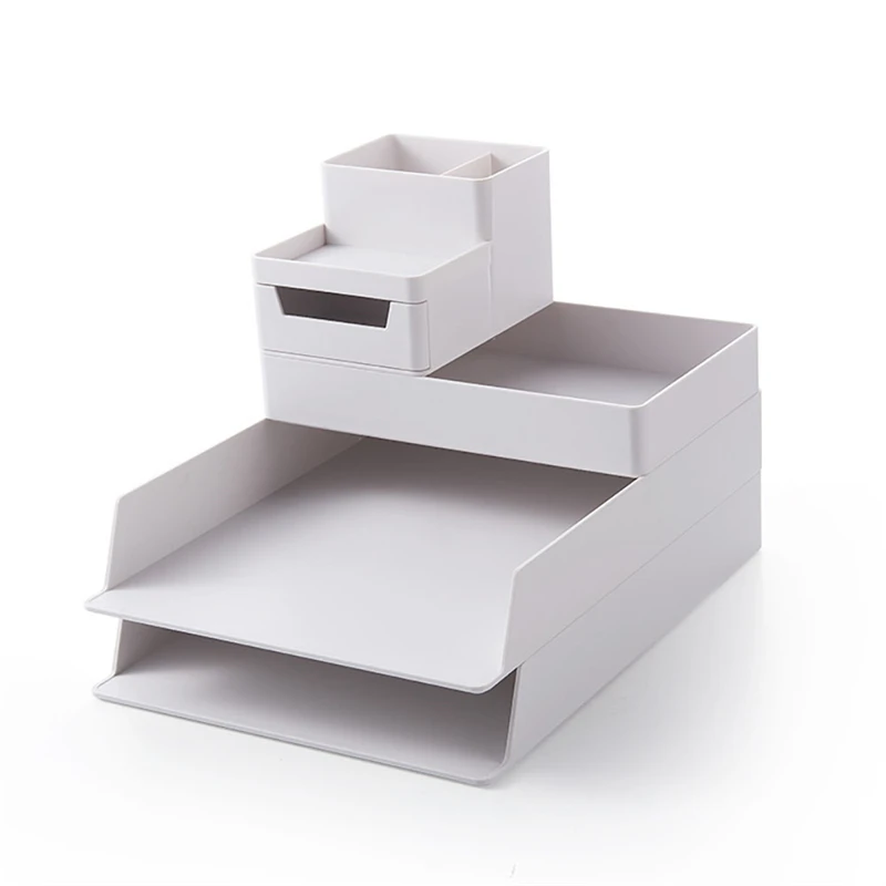 B-ro-Stapelbar-Lagerung-Box-Desktop-Multi-zweck-Schreibwaren-Dokument ...