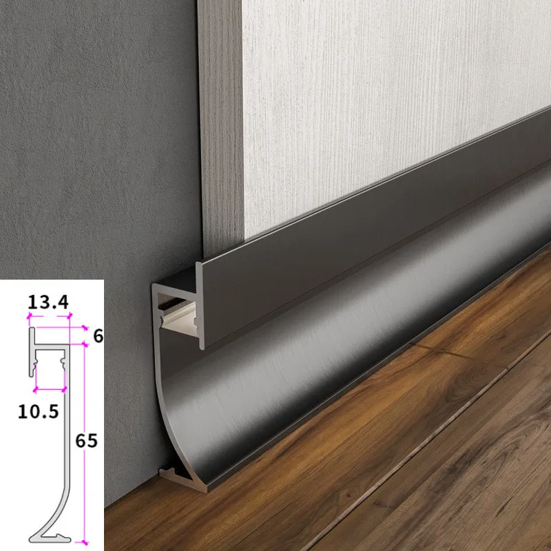 Recessed-Skirting-Line-Aluminium-LED-Profile-Black-Corner-Bar-Light ...