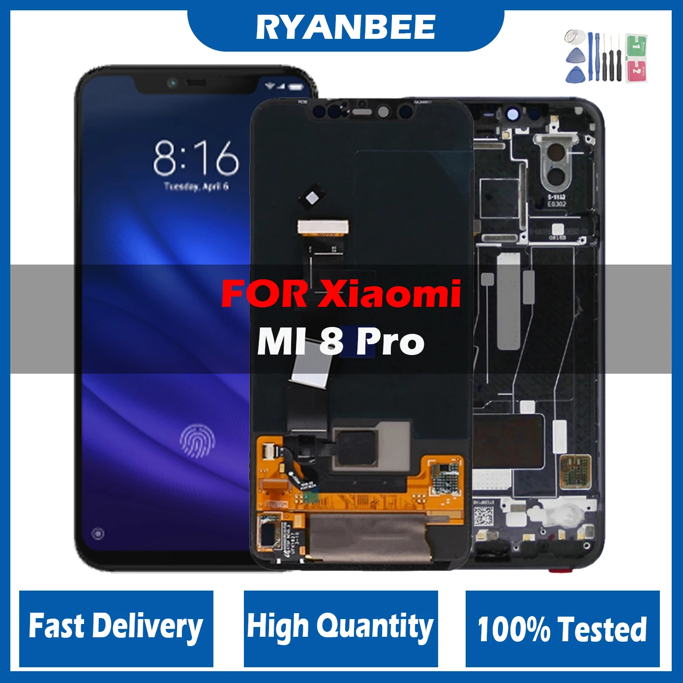 Amoled-Mi-8-Pro-Display-Screen-For-Xiaomi-Mi-8-Pro-M1807E8A-Lcd-Display ...