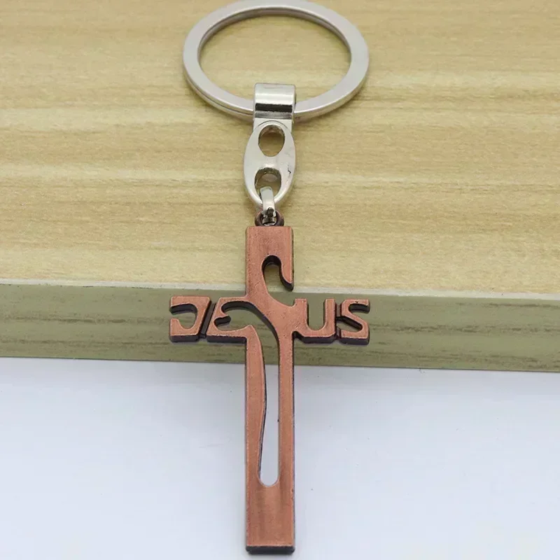 Vintage-Three-dimensional-Cross-Keychain-Hollowed-Out-Jesus-Christ ...
