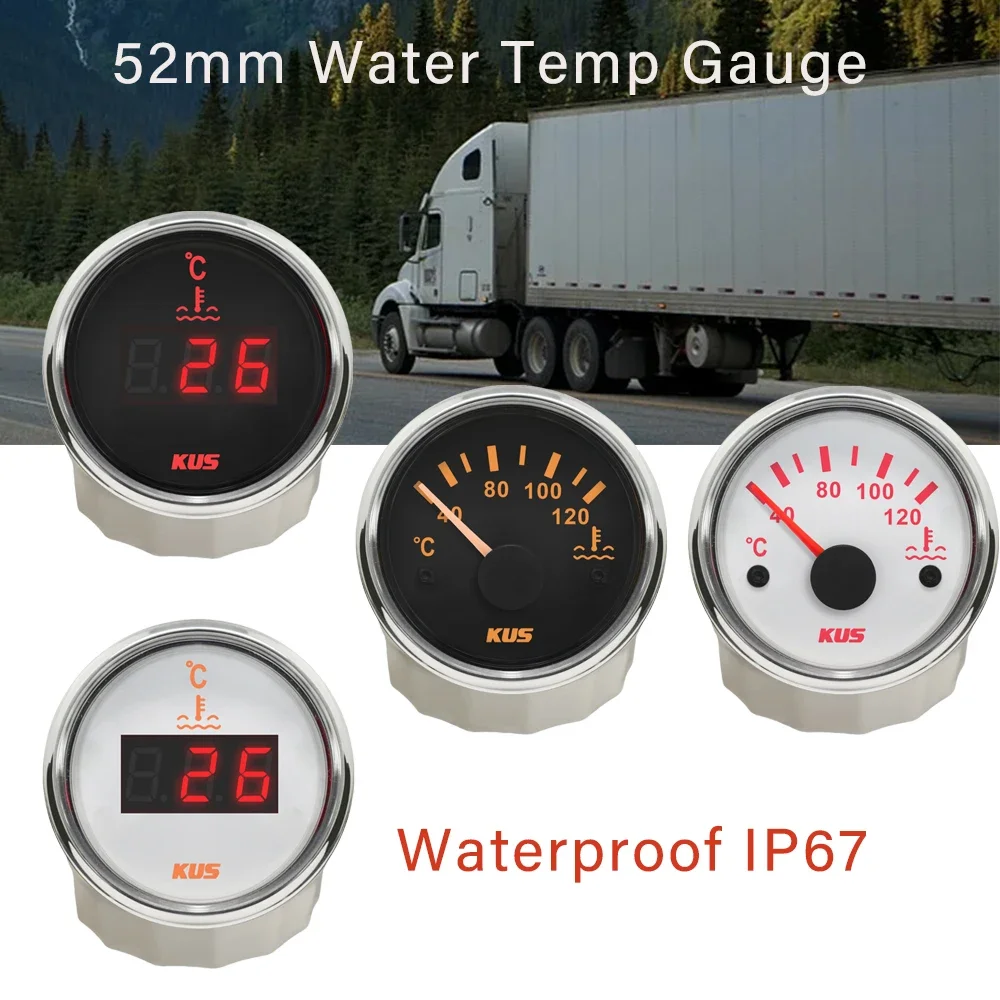 KUS-Car-Universal-52mm-2-Water-Temp-Temperature-Gauge-Meter-Indicator ...