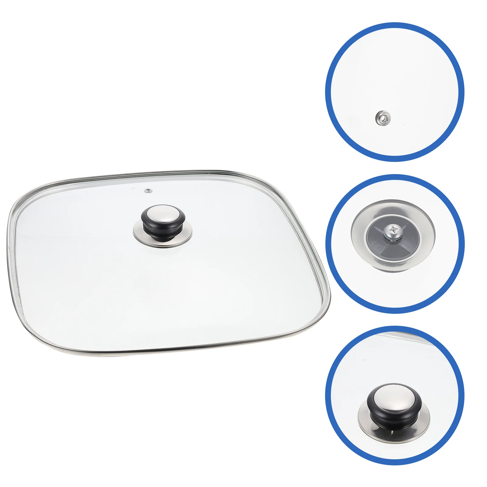 Electric-Food-Warmer-Glass-Cover-Square-Pan-Lid-Teapot-Pressure-Cooker ...