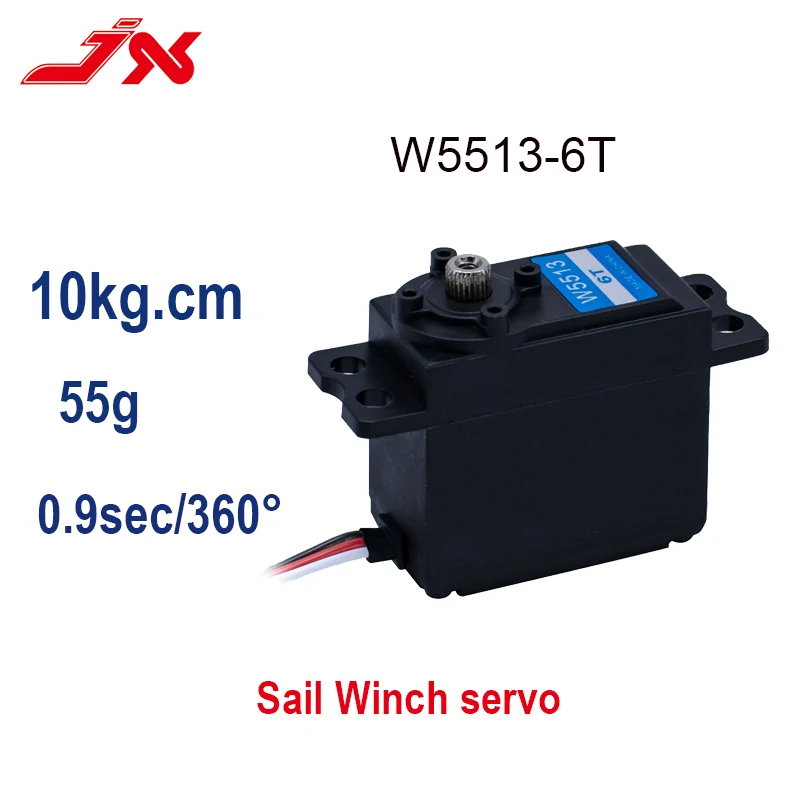 JX-Sail-Winch-Servo-W5513-4T-6T-2T-10kg-Standard-Metal-Gear-Servo-For ...