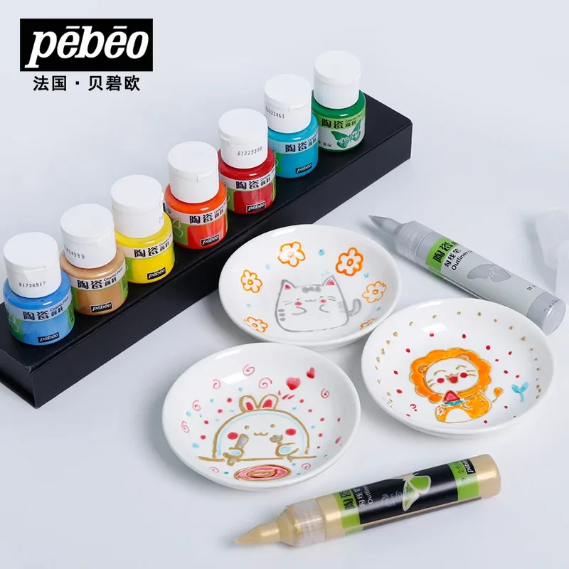 Pebeo Ceramic Paint 20 ml Bottles Non-Toxic DIY Arts & Crafts Supplies ...