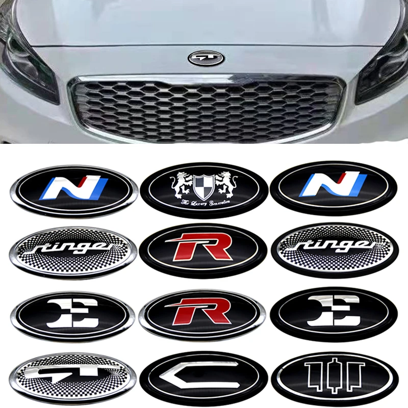 Car Front Hood Rear Trunk Sticker Rear Tail Emblem For Kia Gt Logo ...