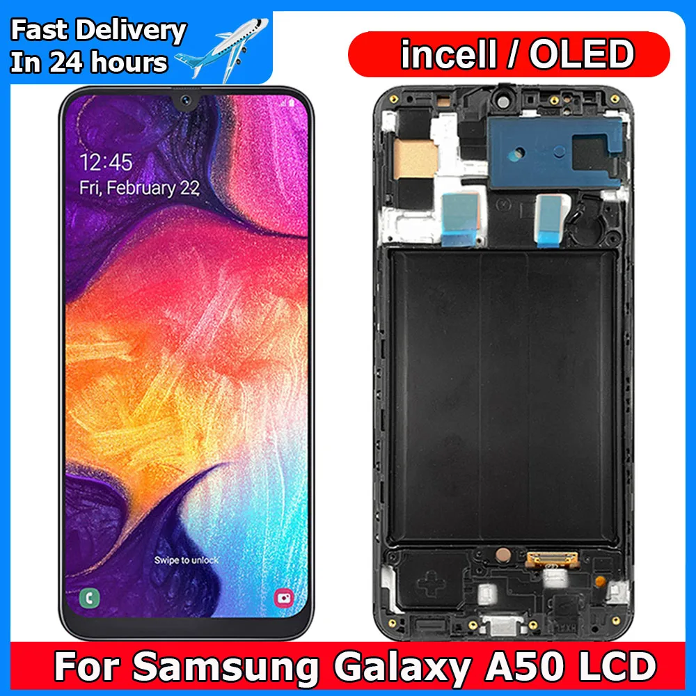 6-4-Super-AMOLED-For-Samsung-Galaxy-A50-LCD-Display-Touch-Screen-Sensor-Digiziter-Assembly ...