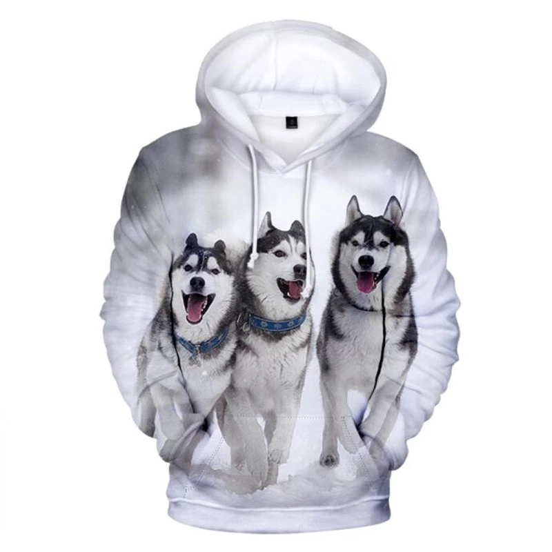 Hoodie Sweatshirt Streetwear | Husky Animal Sweatshirts | Husky ...