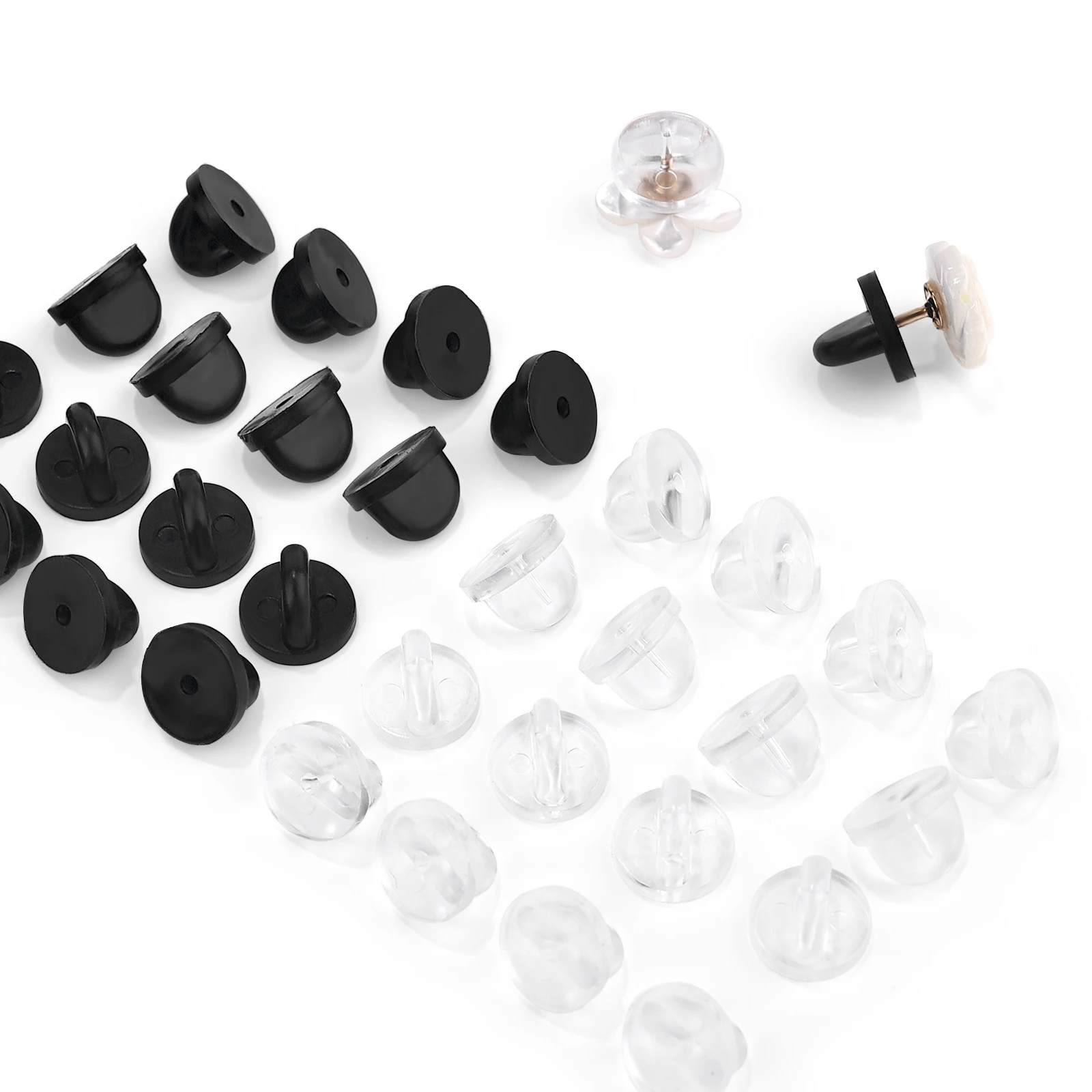 50Pcs-Pack-PVC-Rubber-Pin-Backs-Butterfly-Clutch-Tie-Tack-Lapel-Holder ...