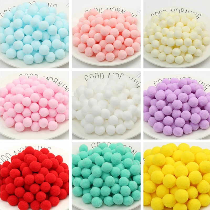 Mixed Fluffy Soft Pom Pom Plush Pompom 8/10/15/20/25/30mm Diy Crafts ...