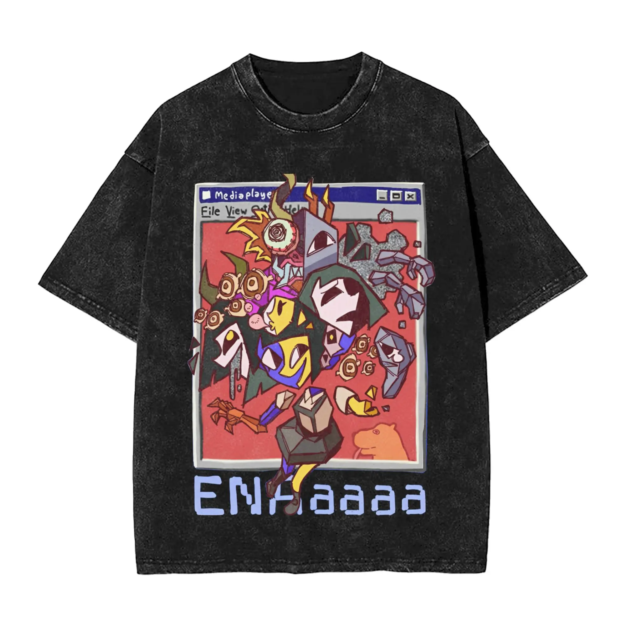 Dream BBQ ENA Camiseta masculina lavada divertida camisetas manga curta ...