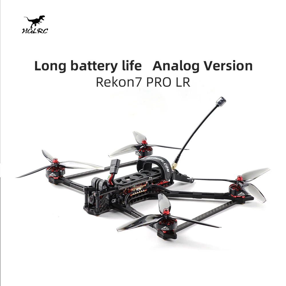 HGLRC Rekon 7 PRO 장거리 FPV 드론 6S 아날로그 버전, RC FPV 쿼드콥터 프리스타일 드론용 Caddx ...