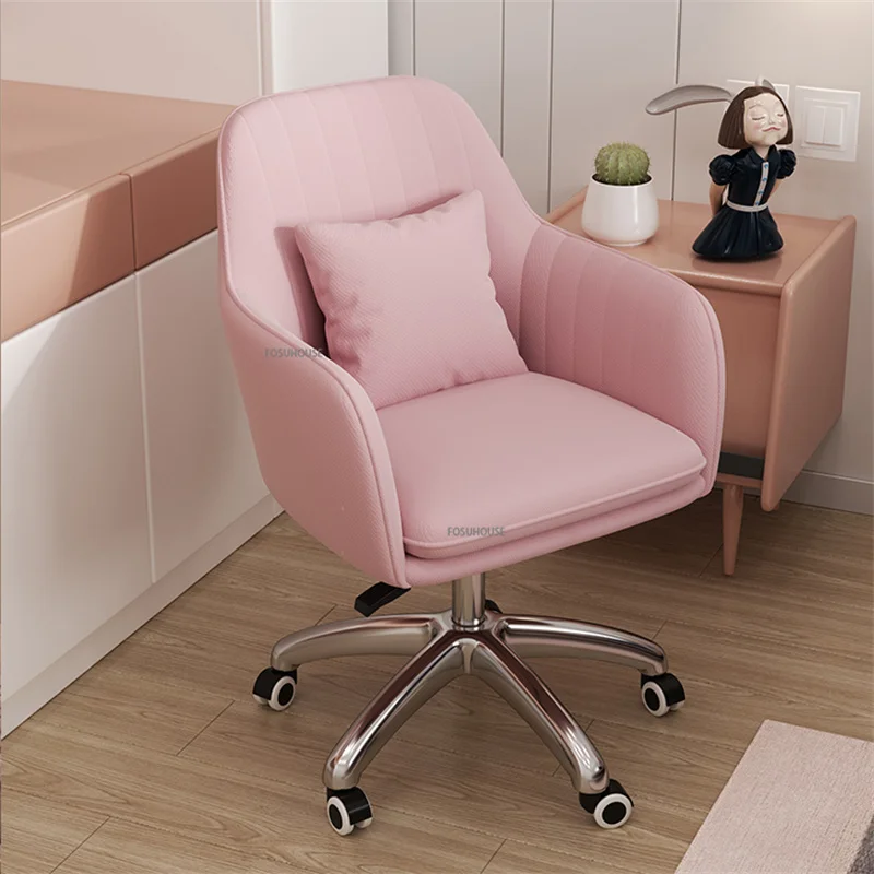 Modern-pink-Office-Chairs-for-Office-Furniture-Comfortable-Back-Lift ...