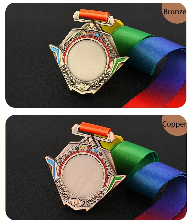 Generic Blank Medals With Color Ribbon Design Your Own Award Medals ...