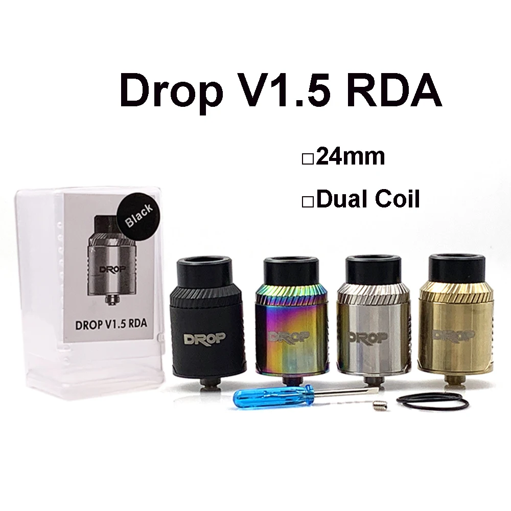 RunVape-Drop-V1-5-RDA-24mm-Atomizer-Rebuildable-Deck-Single-Coil-or ...