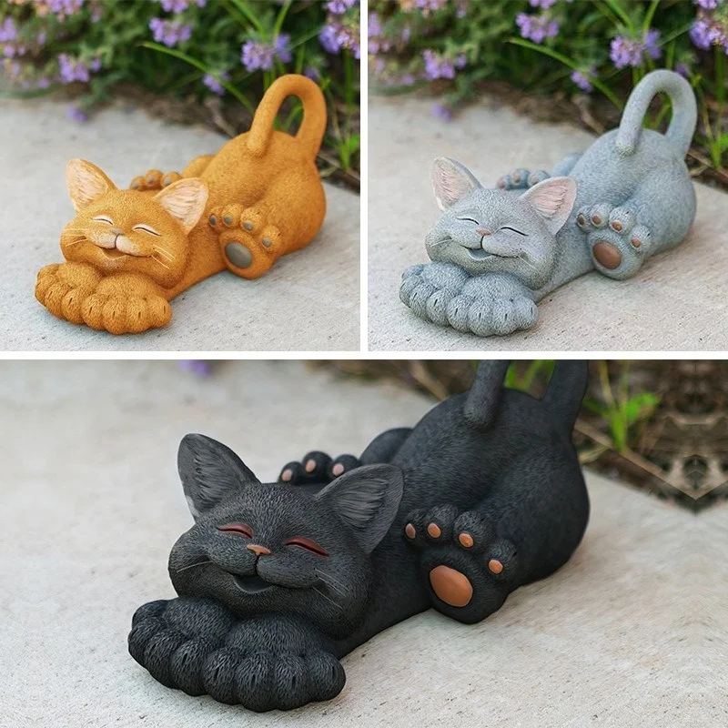 Cat Figurines Miniatures | Mini Cat Figurine Home Decor | Resin ...