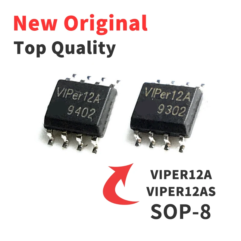 10 Pieces VIPER12A VIPER12AS SMD 8 Feet SOP8 Induction Cooker Power Supply Chip IC Brand New ...