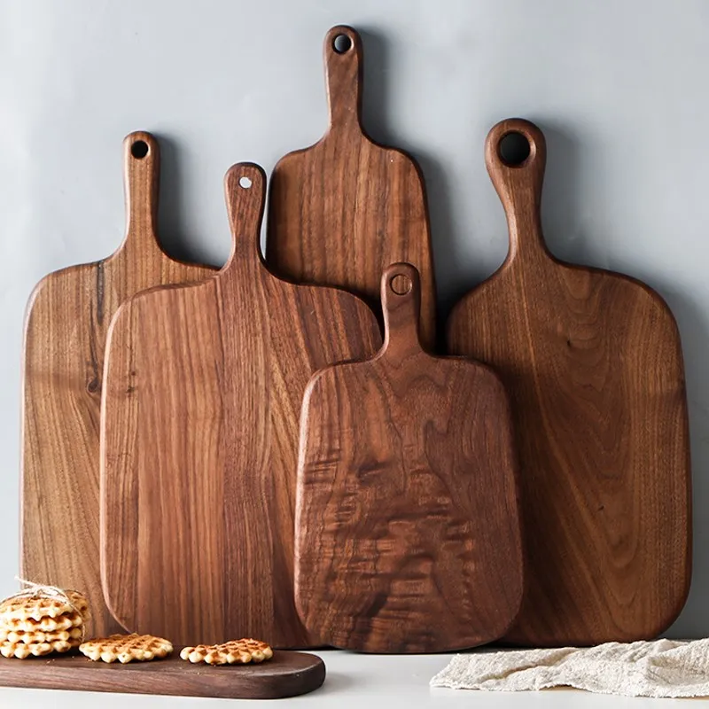 Wooden-kitchen-cutting-board-beech-wood-black-walnut-pizza-bread-fruit ...