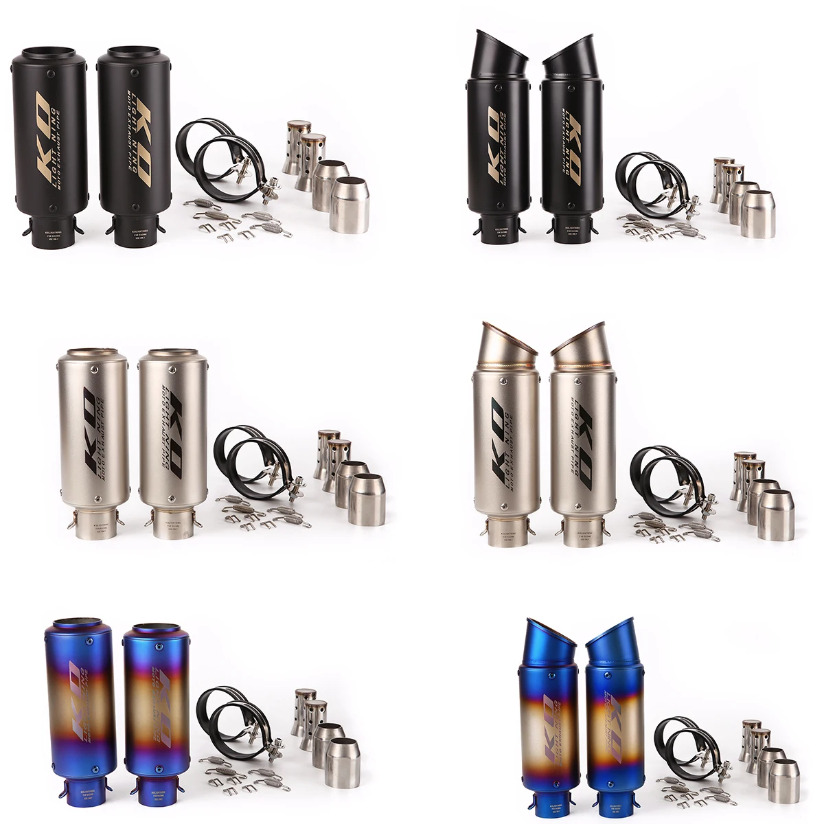 51mm-Stainless-Steel-Motorcycle-Exhaust-Mufflers-Pipe-Bafflers-With-DB ...