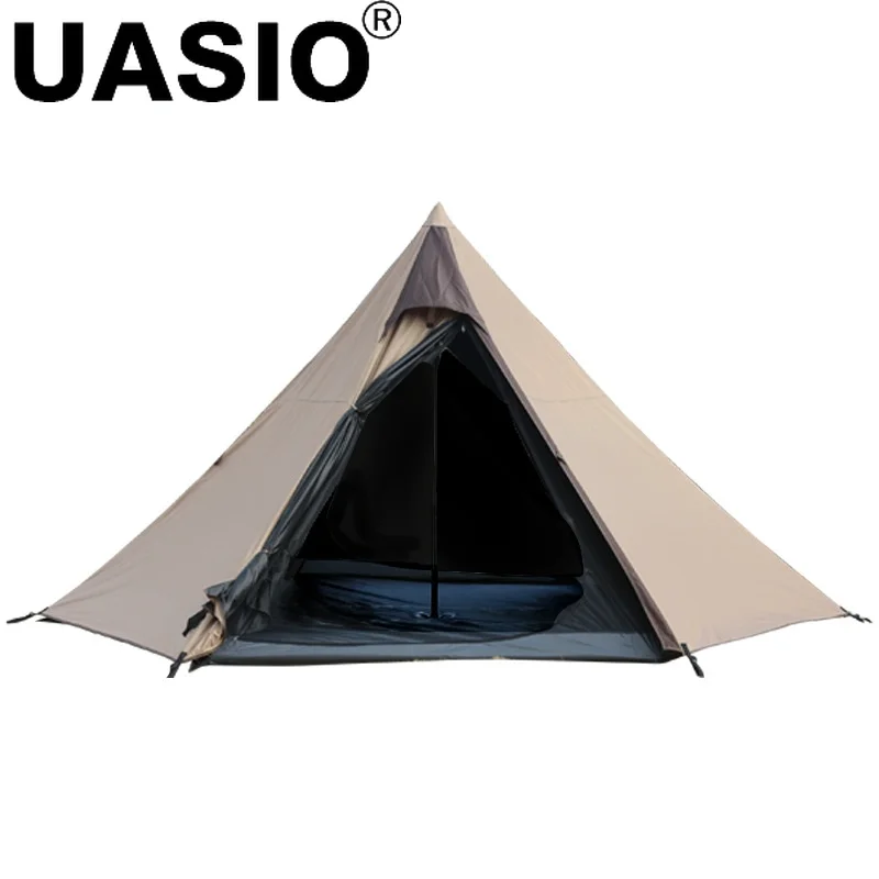 Ranch Hexagonal Pyramid Tent Outdoor Camping UV Protection Large Space ...