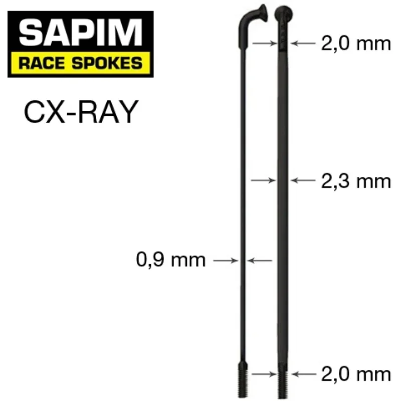 SAPIM-CX-Ray-Aero-Bladed-Spokes-Bend-J-Hook-Straight-Pull-CX-RAY-Spoke ...