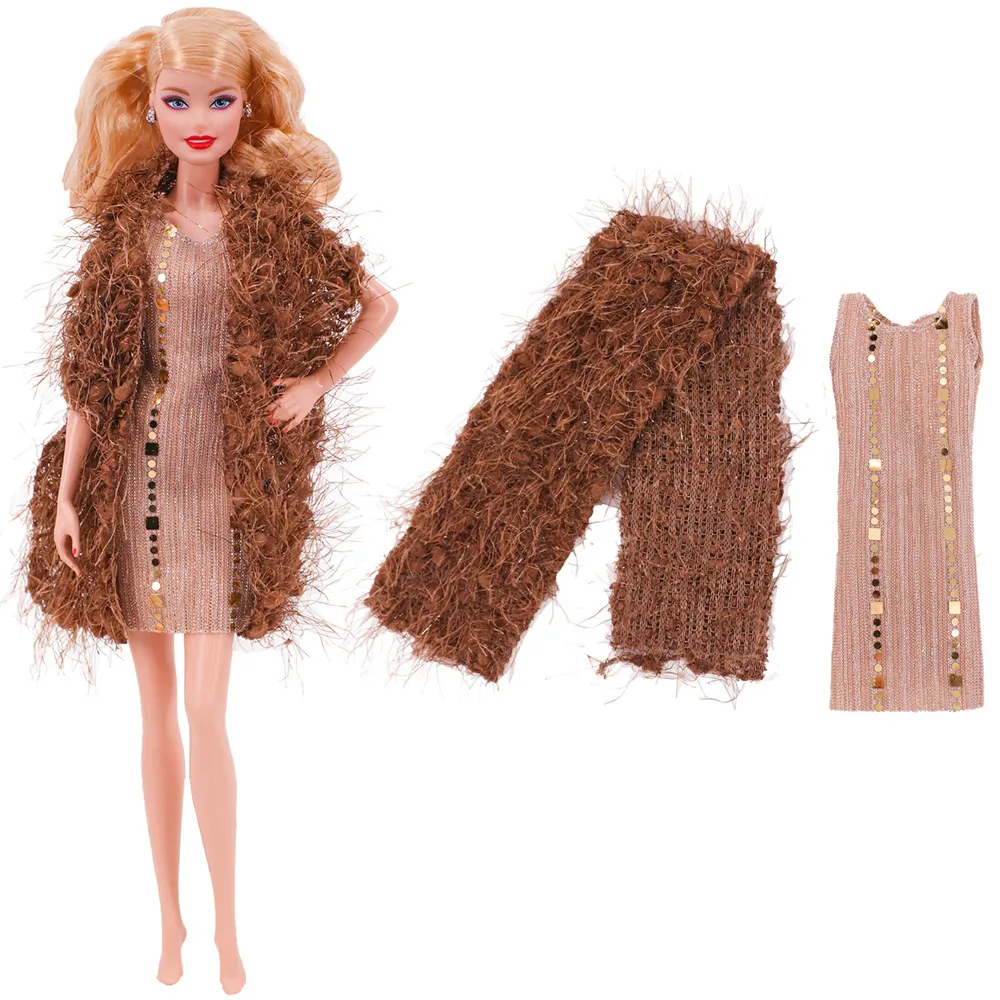 VETEMENT - ACCESSOIRE POUPEE,Z574--Poupée barbie 30Cm, manteaux à la mode, hauts, pantalons ...