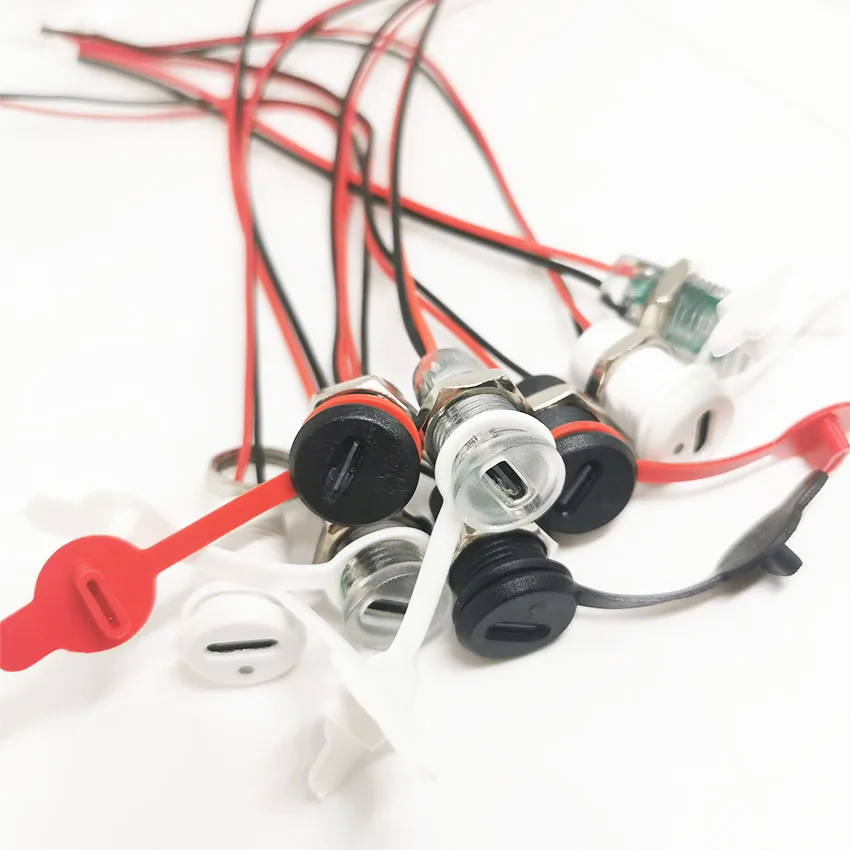 USB-C-2-Pin-High-Current-Charging-Socket-LED-lamp-nut-snap-lock-plate ...