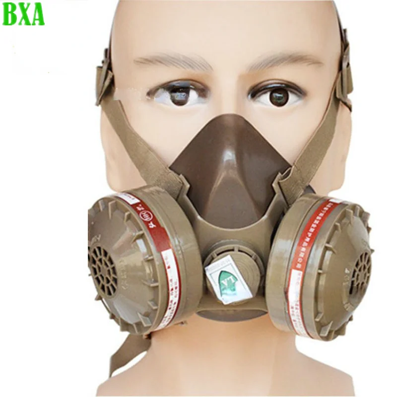 Protective-Gas-Mask-Chemcial-Filters-Safety-Work-Proof-Dust-Paint-Spray ...