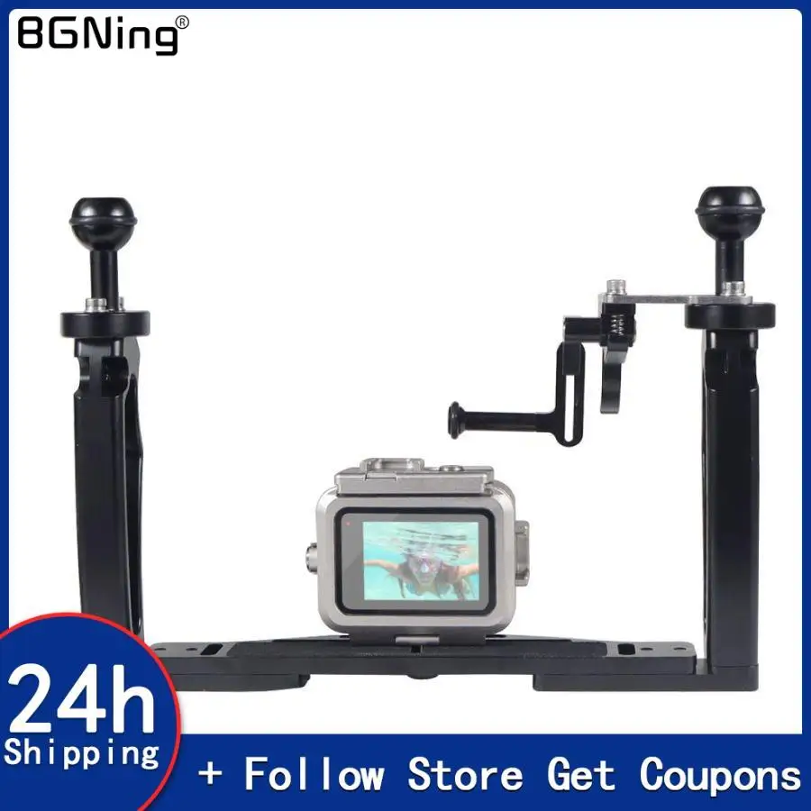 Dual-Handheld-Diving-Tray-Bracket-Stabilizer-Rig-Shutter-Trigger ...
