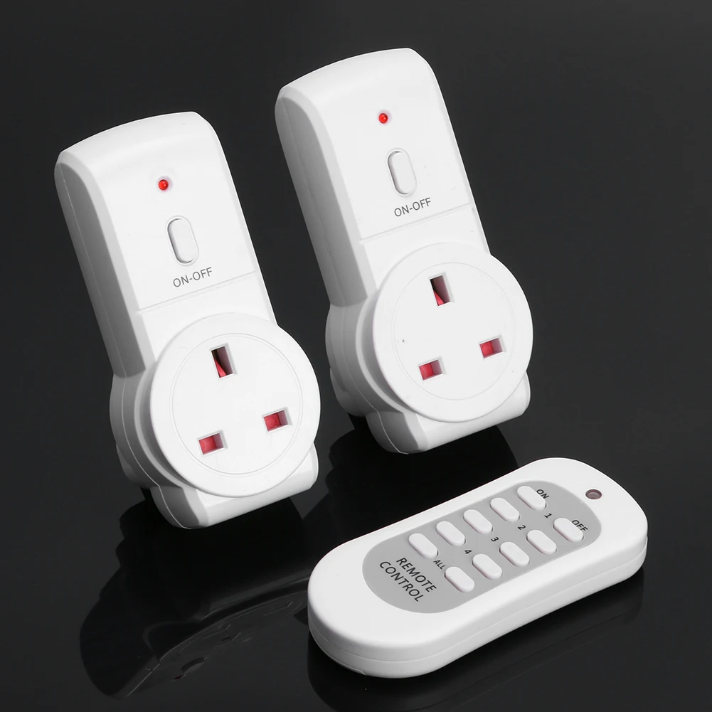 2pcs-UK-Plug-230V-10A-Wireless-Remote-Control-Light-Switch-Remote ...