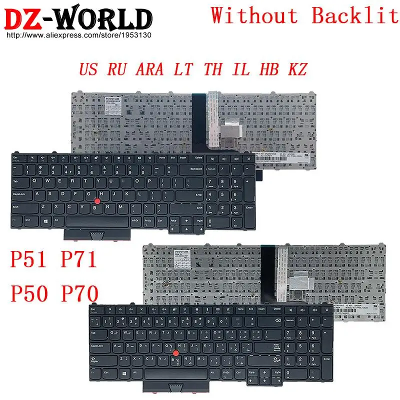 Keyboard-for-Lenovo-Thinkpad-P51-P71-P50-P70-Laptop-US-RU-ARA-LT-TH-IL ...