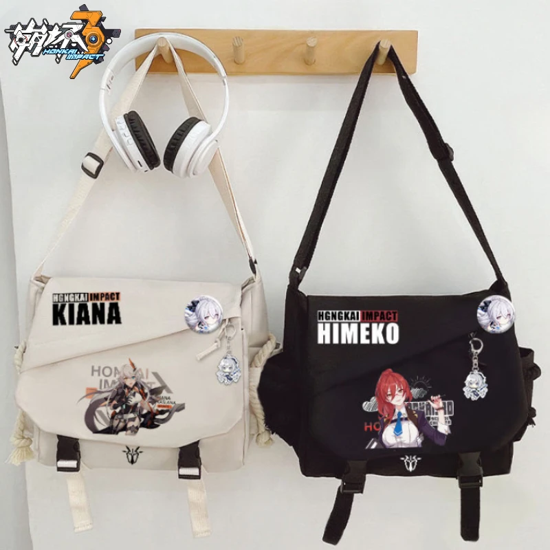 Honkai Impact 3 Large Capacity Cartoon Canvas Messenger Bag Cosplay ...