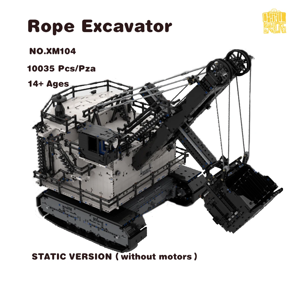 MOC-XM104-Rope-Excavator-Model-With-PDF-Drawings-Building-Blocks-Bricks ...