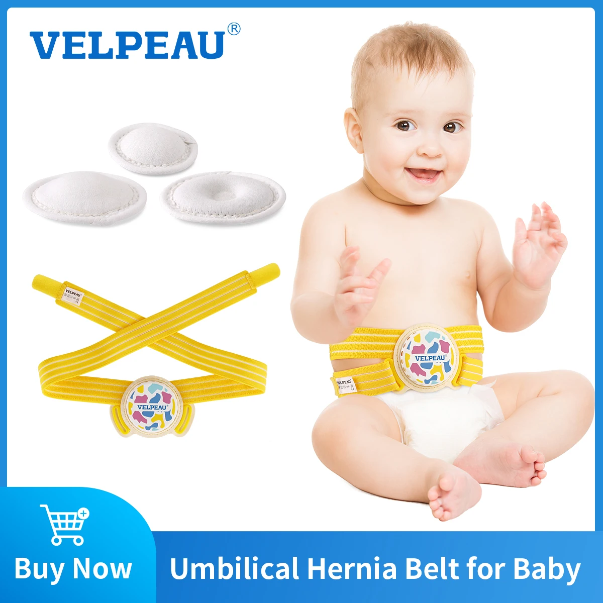 VELPEAU Baby Umbilical Hernia Belt Navel Support for Infant Belly ...