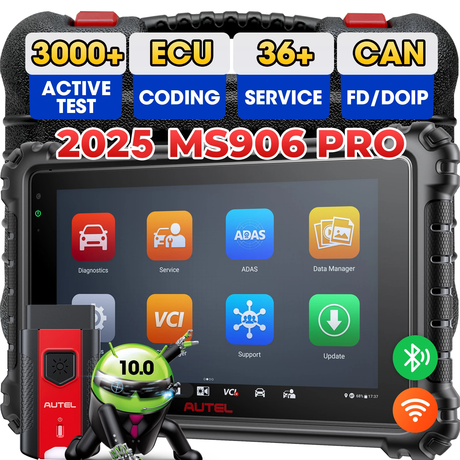 Autel MaxiSys MS906 Pro OBD2 Diagnostic Automotive Scanner MS906PRO ECU ...