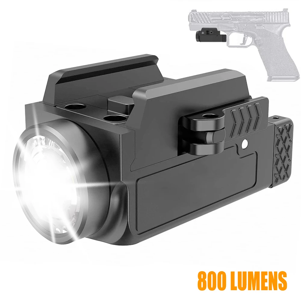 800-Lumen-Mini-Pistol-Light-Tactical-LED-Weapon-Gun-Light-Compact-USB ...