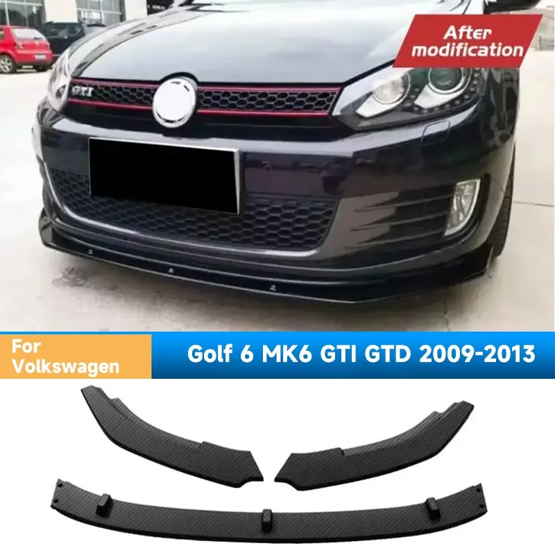 Front-Bumper-Lip-Spoiler-Splitter-for-Volkswagen-Golf-6-MK6-GTI-GTD ...