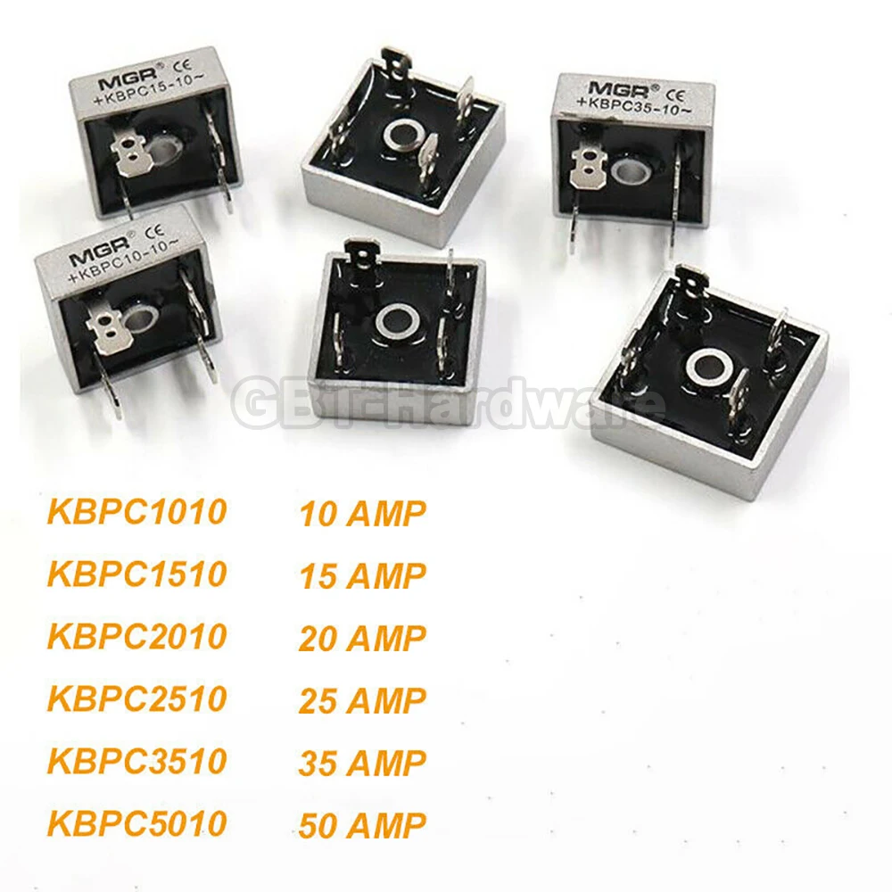1000V Single Phase Diode Bridge Rectifier Metal Case KBPC3510 Dedicated ...